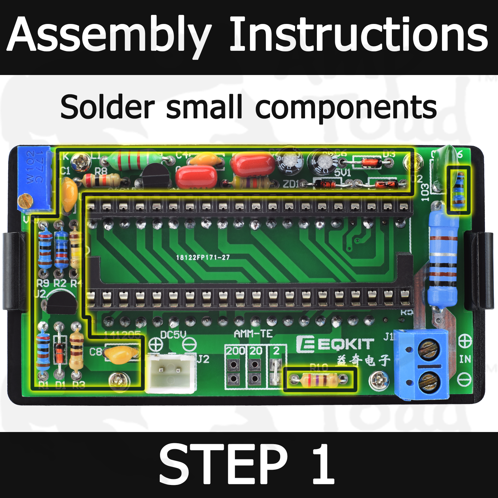 EQKIT® ICL7107 Digital Ammeter (0~2amp) [SOLDERING REQUIRED] DIY Kit | eBay